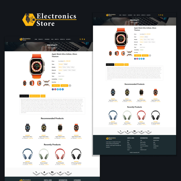 Electronics Store HTML5 Responsive Template #272940