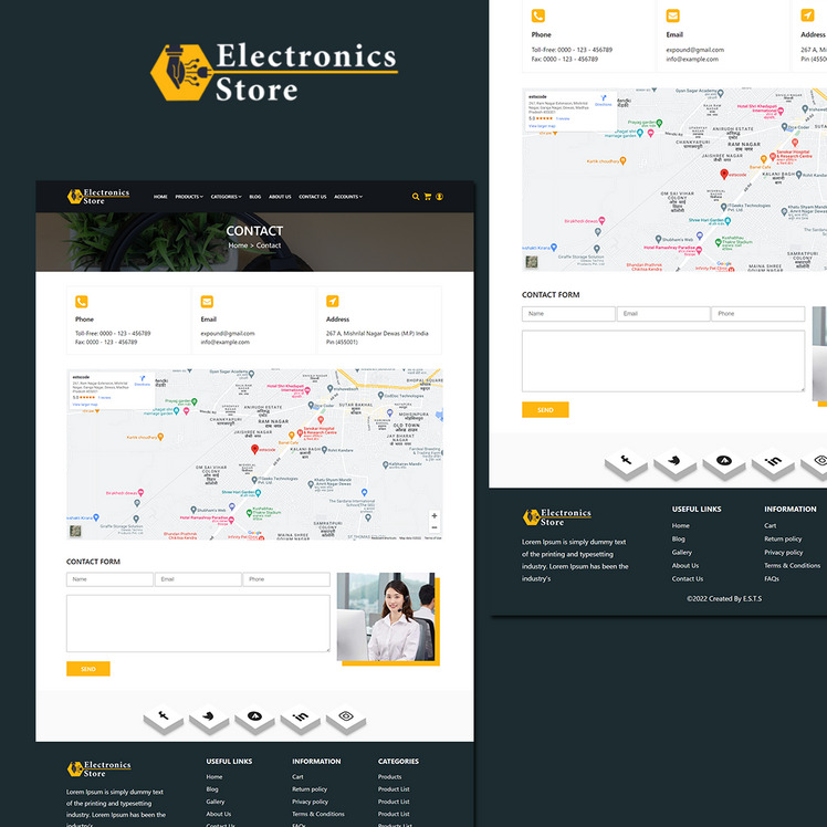 Electronics Store HTML5 Responsive Template #272940