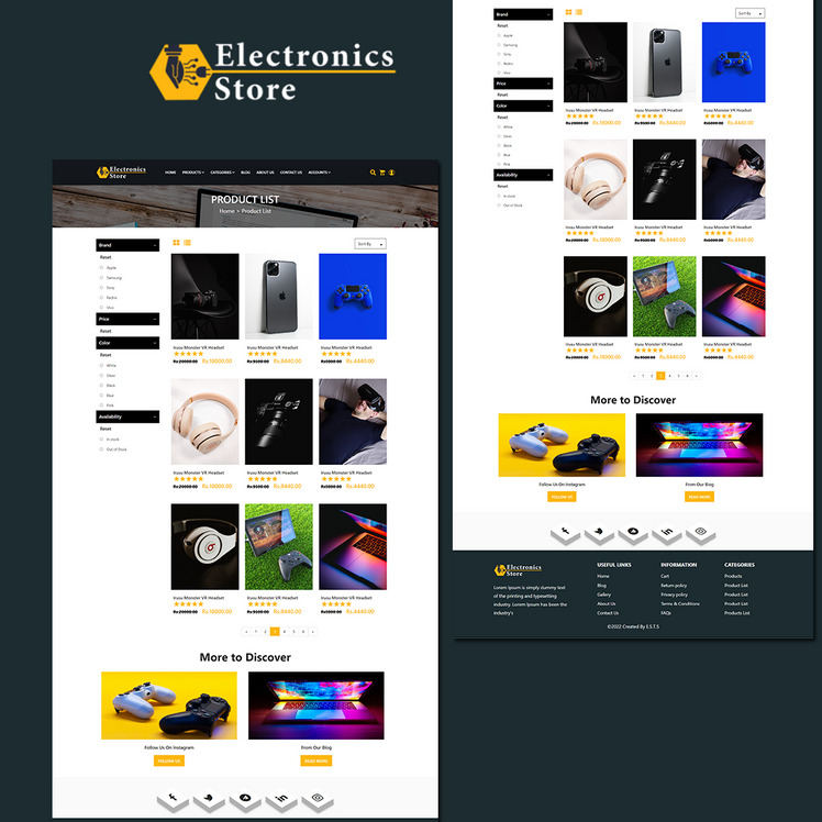Electronics Store HTML5 Responsive Template #272940