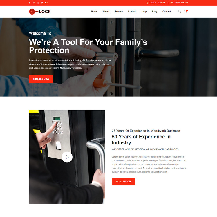 Locksmith & Security Systems Html Template #333035