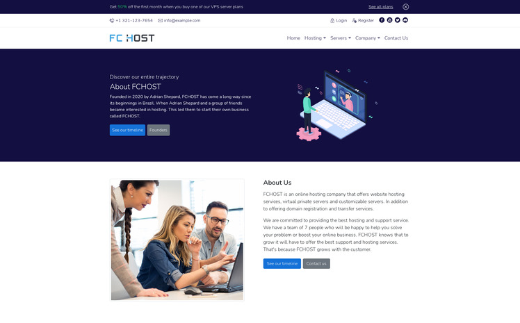 FCHOST - HTML Hosting Website Template & WHMCS Template #224091