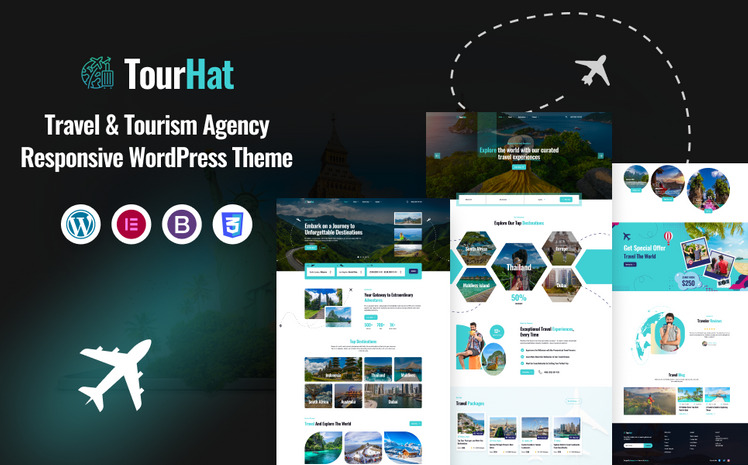 Travel & Tourism Agency Responsive WordPress Theme #443743