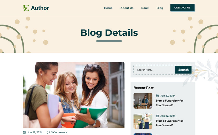 EZ Author: An Elegant WordPress Theme for Professional Writers with Elementor #446574
