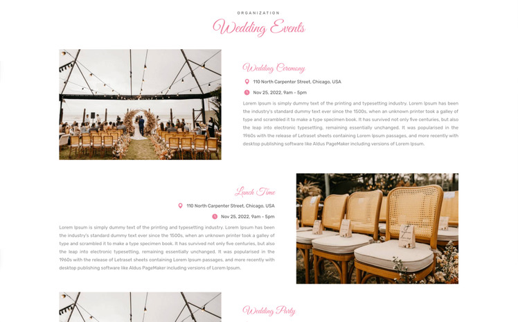 Marriage Ceremony HTML Responsive Wedding Template #258373