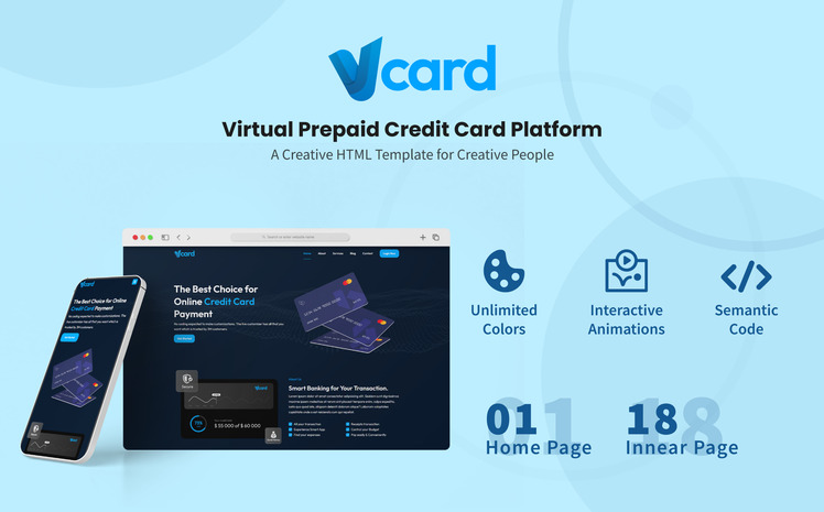 vCard - Virtual Prepaid Credit Card Platform #328978