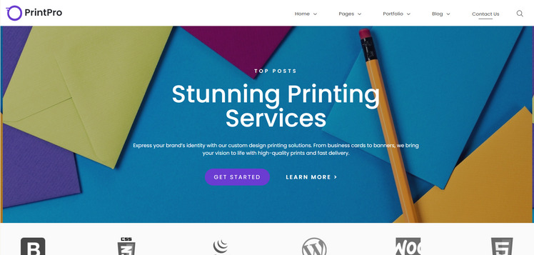 PrintPro - Printing Services Wordpress Theme #407851