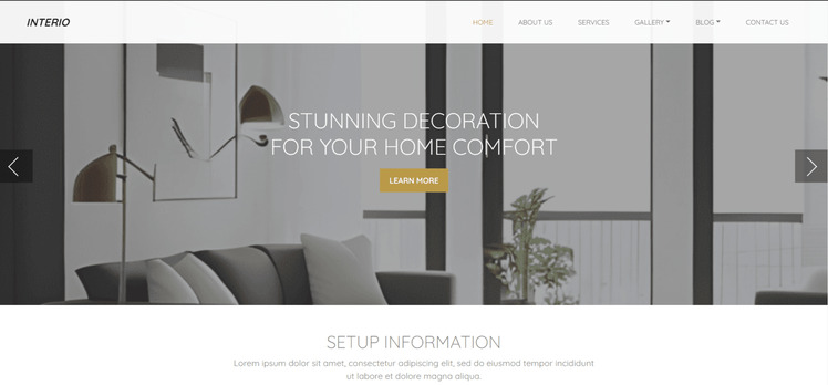 INTERIO - Interior Designer HTML Template #342628