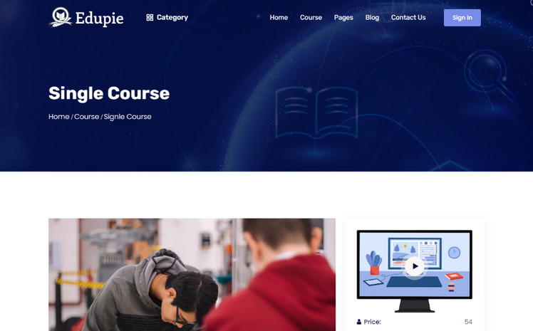 Edupie - Education HTML Template #297021