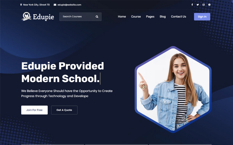 Edupie - Education HTML Template #297021