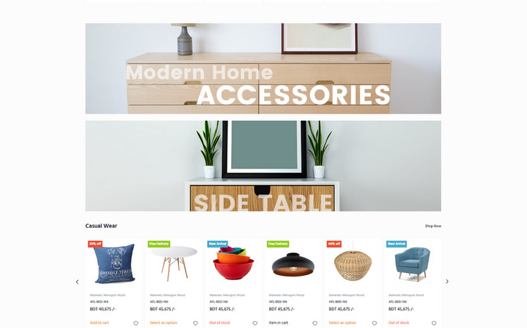 FURNIQ - A Responsive Furniture Ecommerce Website HTML Template #348848