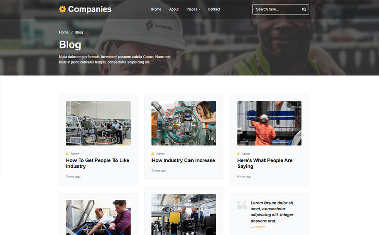 Services Company - Bootstrap Responsive Website Template #358430