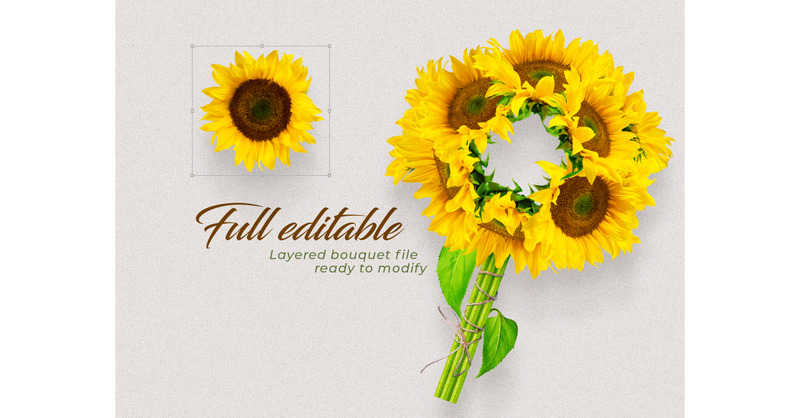 Sunflowers Creator Pack product mockup - TemplateMonster