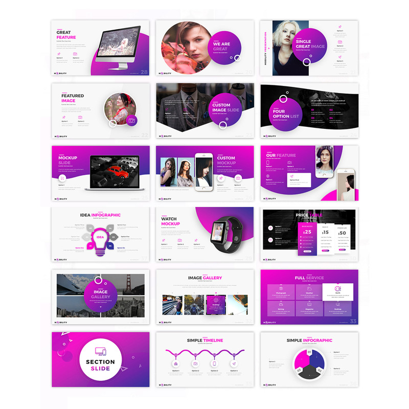 Mobility - Creative Presentation PowerPoint template
