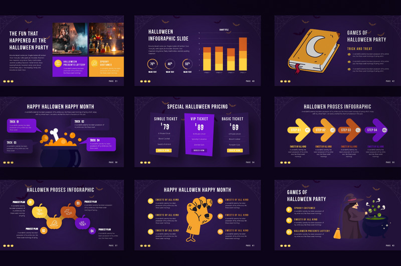 Halloween Party PowerPoint template #118662 - TemplateMonster