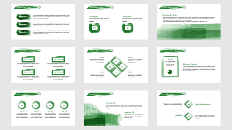 Watercolor Business General PowerPoint template