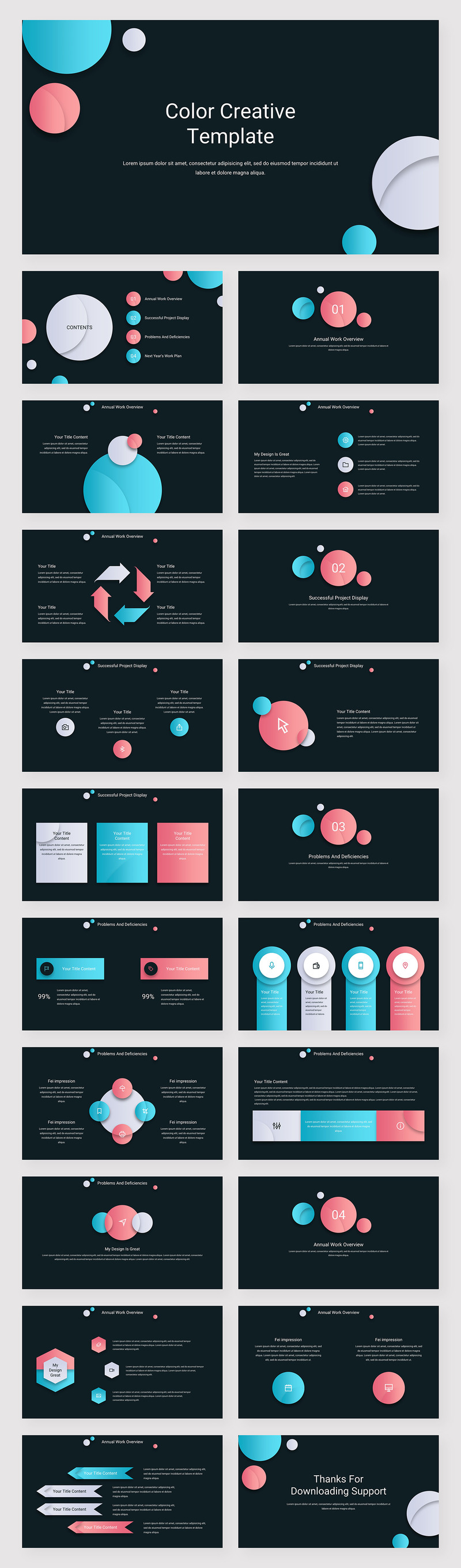 Color Creative PowerPoint template #150276 - TemplateMonster