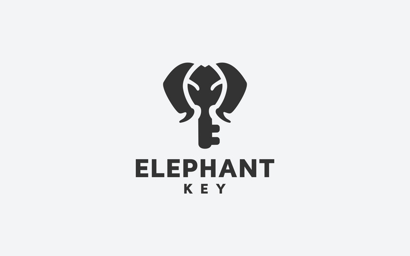 Elephant Key Logo Template #118751 - TemplateMonster