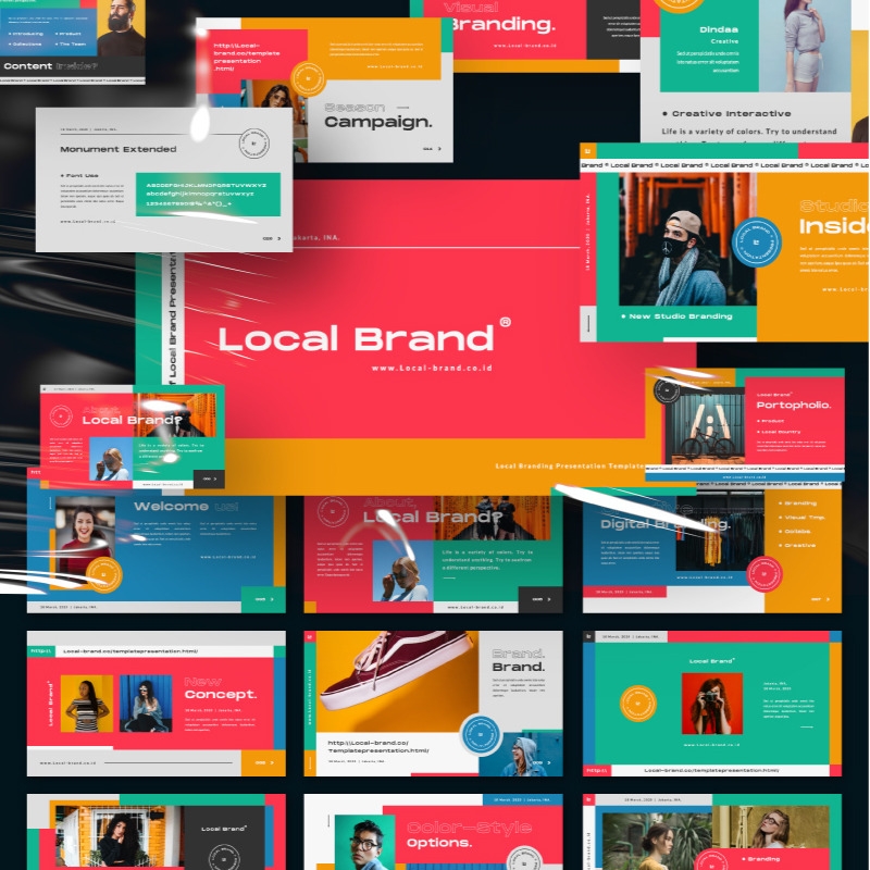 Local Brand Presentation PowerPoint template