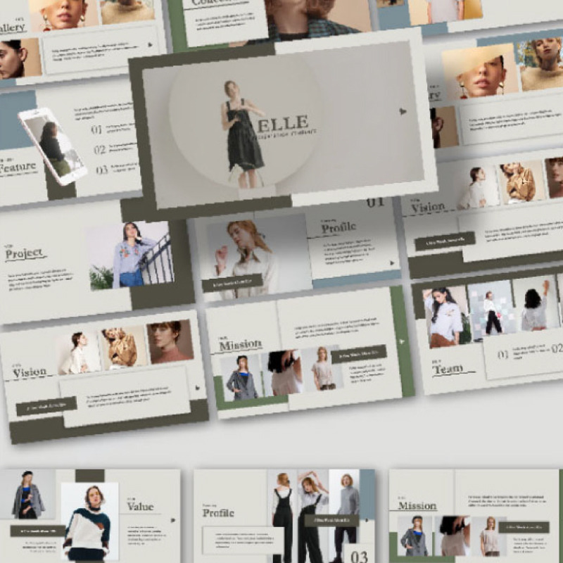 Elle Presentation Google Slides #100769 - TemplateMonster