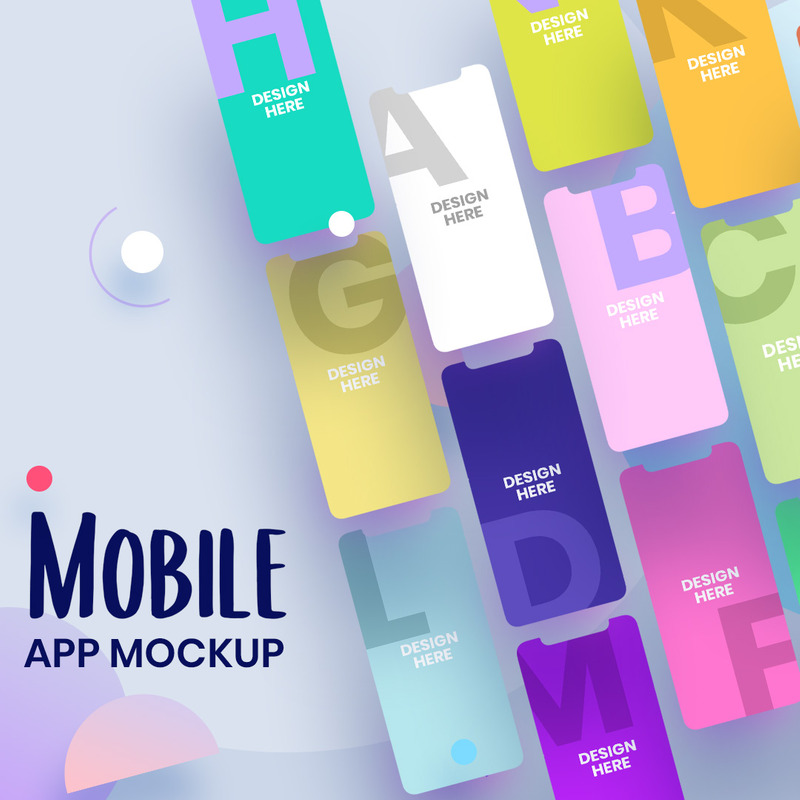 Mobile App Presentation product mockup - TemplateMonster