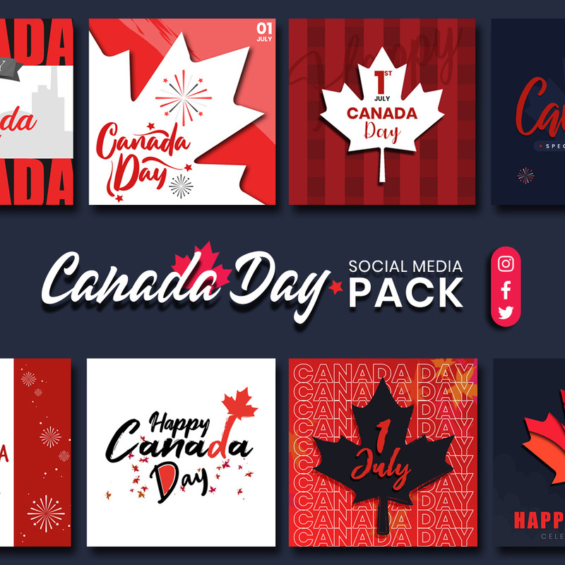 Canada Day Social Media Template #136603 - TemplateMonster