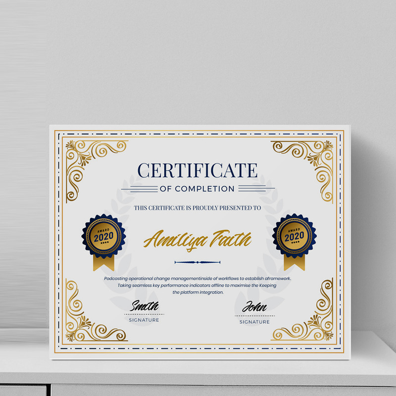 Professional Certificate Template #145306 - TemplateMonster