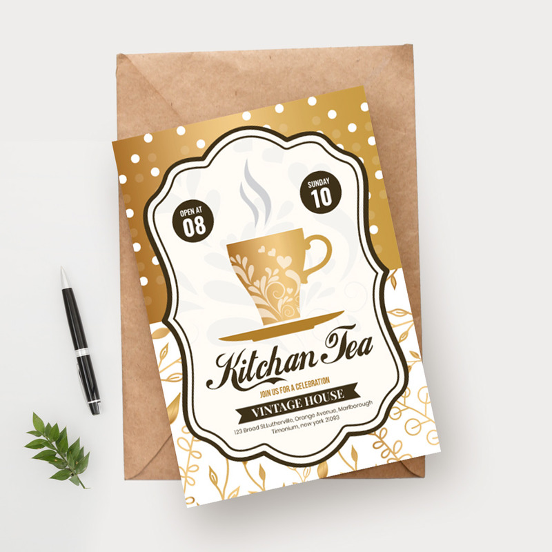 Kitchen Tea Invitation - Corporate Identity Template