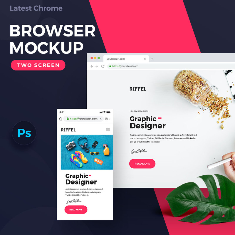 Browser Screen product mockup #147014 - TemplateMonster