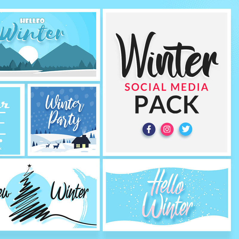 Winter Social Media Template #147033 - TemplateMonster
