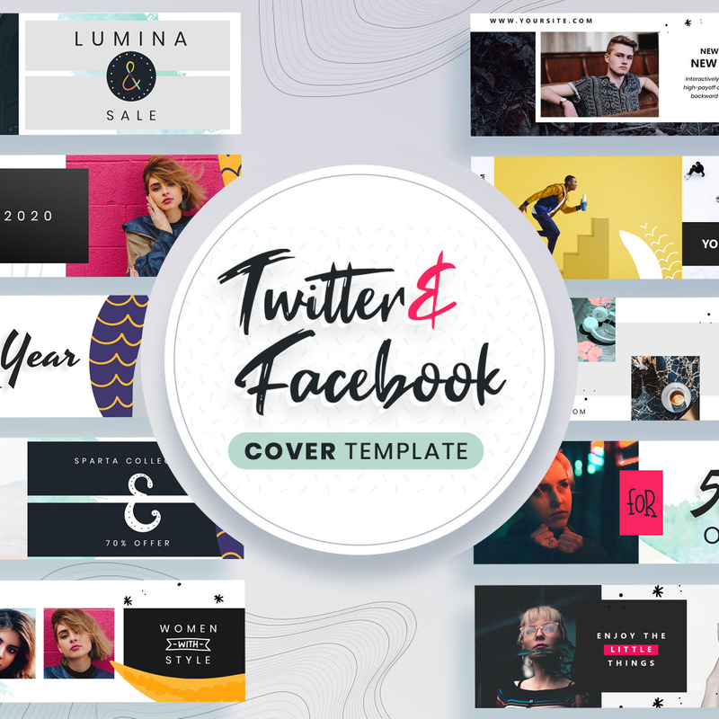 Facebook & Twitter Cover Social Media Template