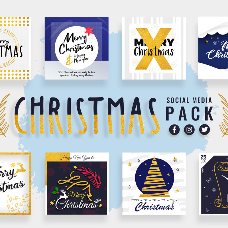 Christmas Social Media Template #147044 - TemplateMonster