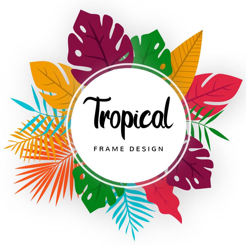 Tropical Frame Design - Illustration - TemplateMonster