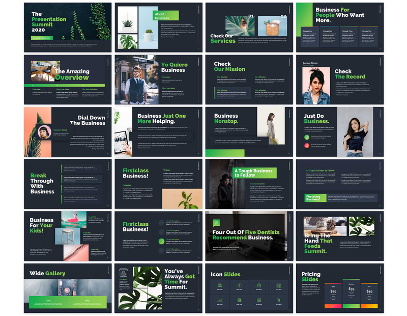 Presentation Summit PowerPoint template - TemplateMonster