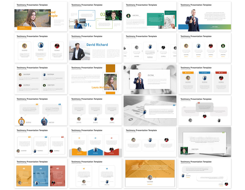 Testimony Presentation - Infographic PowerPoint template