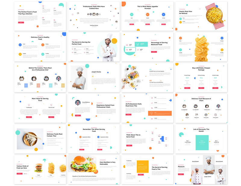 Let's Eat Presentation PowerPoint template - TemplateMonster