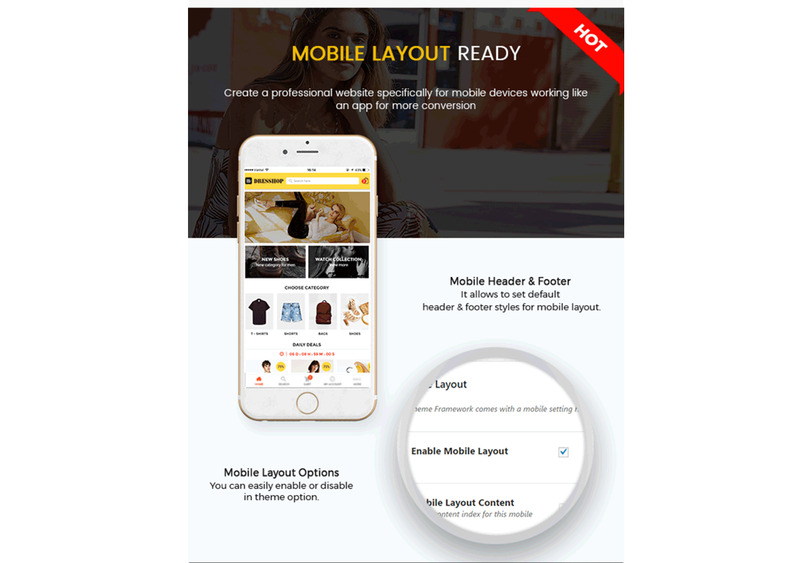 DresShop - Clothing, Fashion Shop WooCommerce Theme (Mobile Layout ...