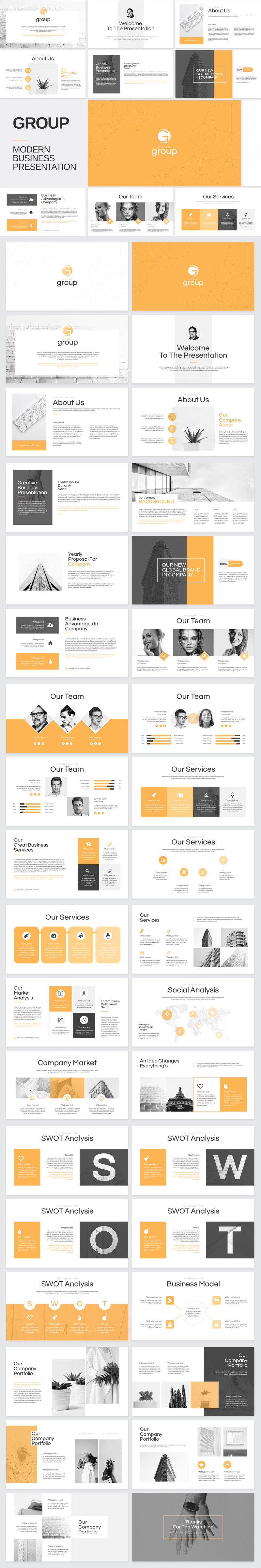 Modern Business PowerPoint template #80917 - TemplateMonster
