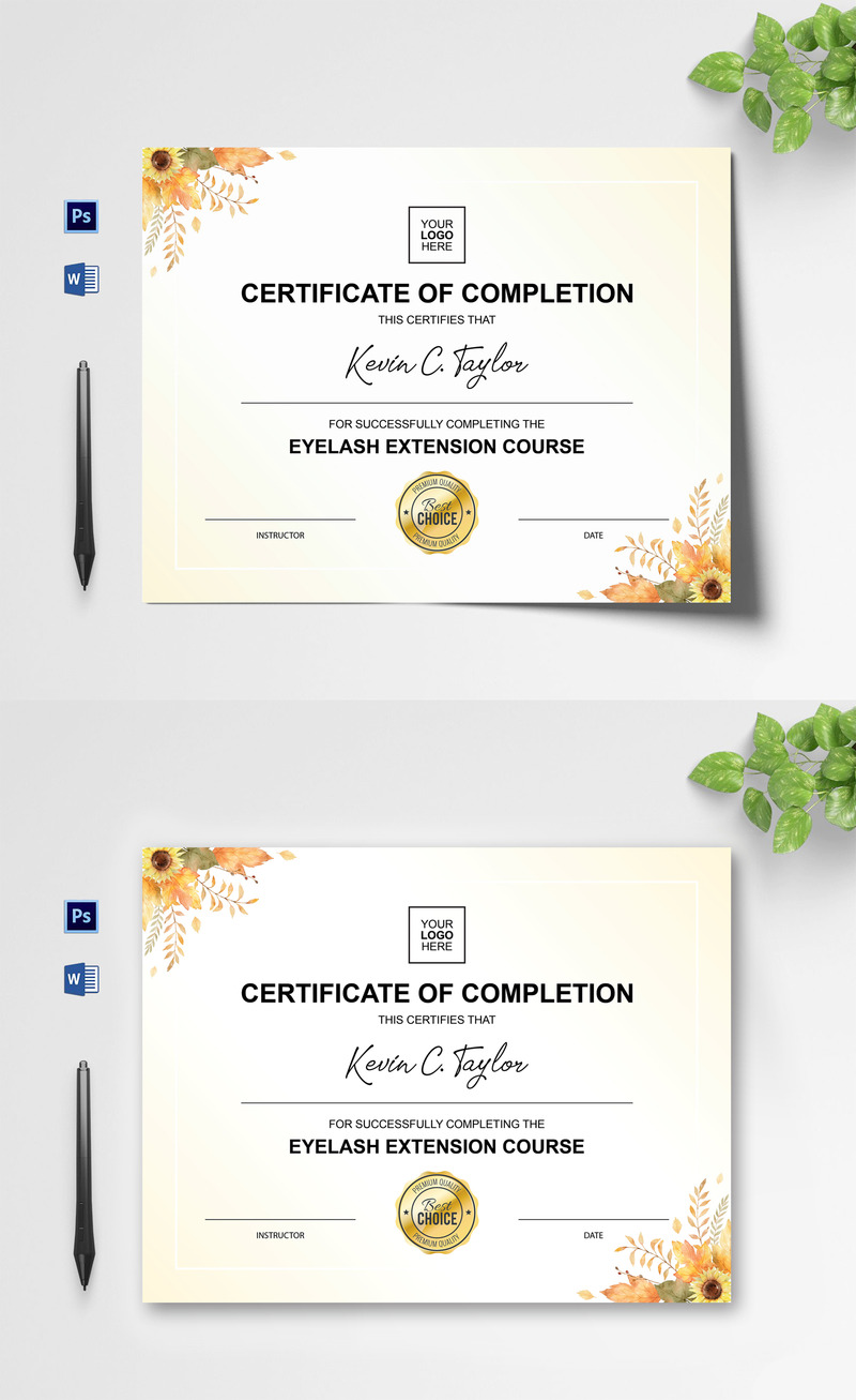 Floral Certificate Template #149936 - TemplateMonster