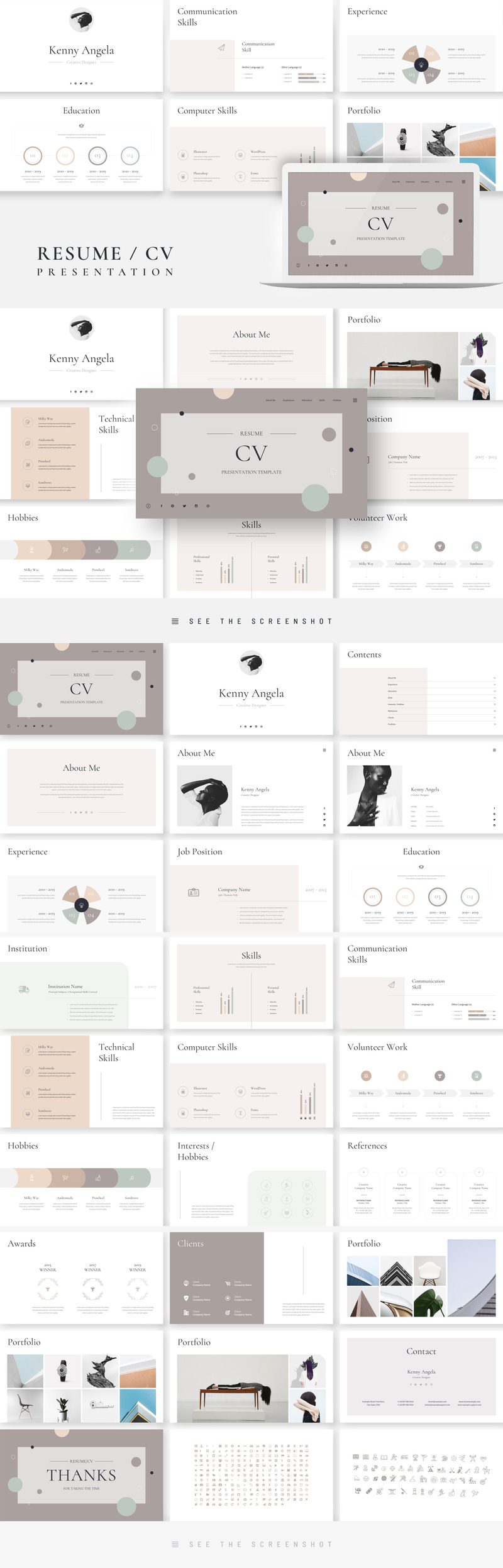 Resume CV Presentation - Keynote template - TemplateMonster