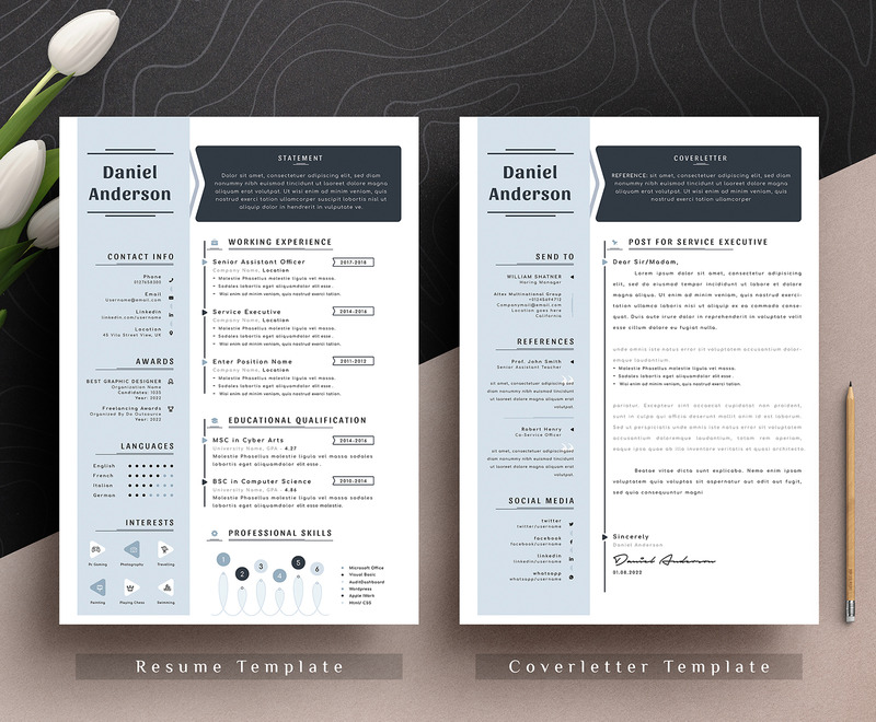 Clean & Creative Editable Cv Resume Template Word Apple Pages