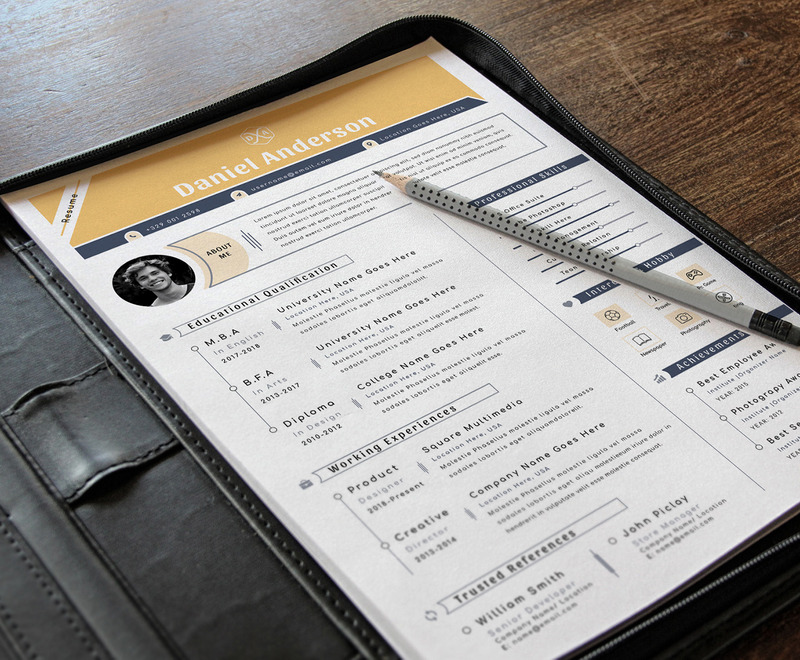 Clean & Professional Editable Ms Word Apple Pages Cv Resume Template