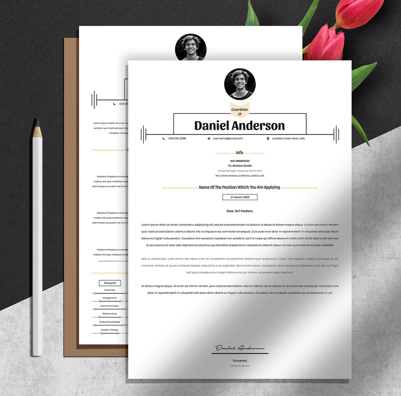 Clean Editable Word Apple Pages Cv Resume Template