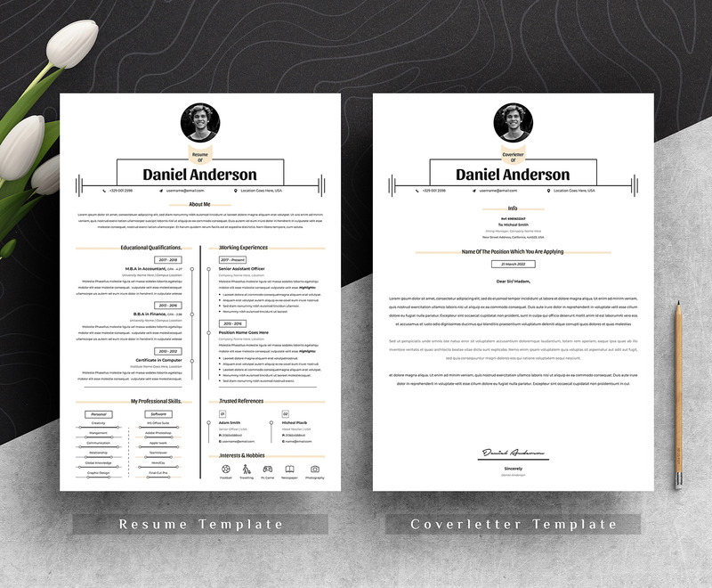 Clean Editable Word Apple Pages Cv Resume Template