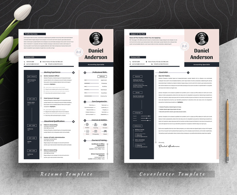 Creative & Modern Editable Cv Resume With Word Apple Pages Format