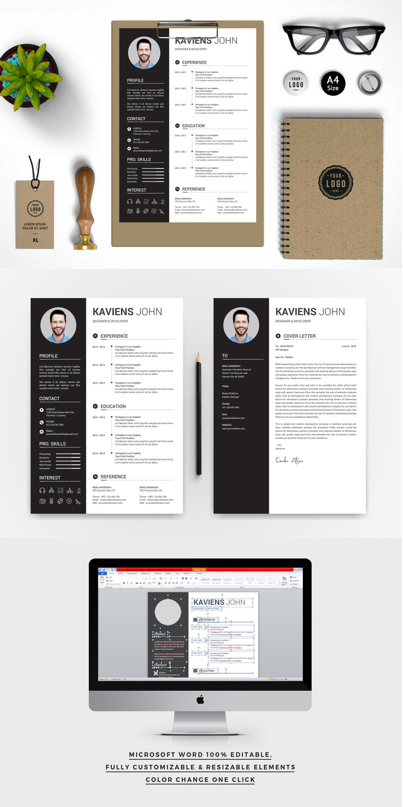 Kaviens John Resume Template #79768 - TemplateMonster