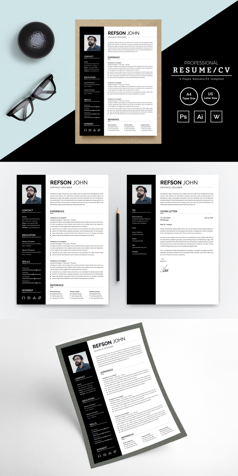 Refson John Resume Template #81038 - TemplateMonster