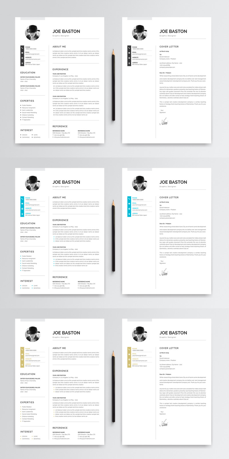 Joe Baston Resume Template #84556 - TemplateMonster