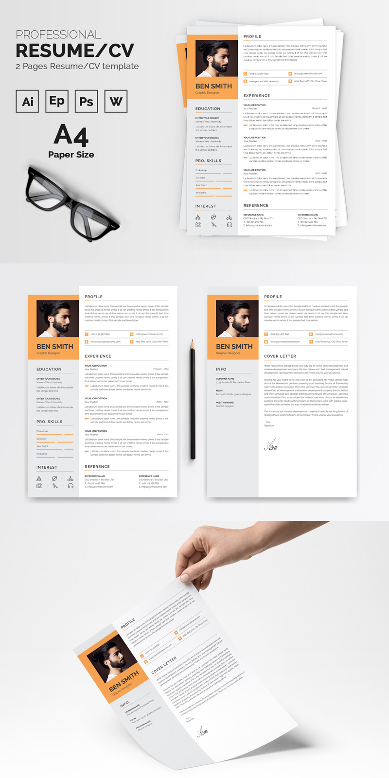 Ben Smith Resume Template #85262 - TemplateMonster