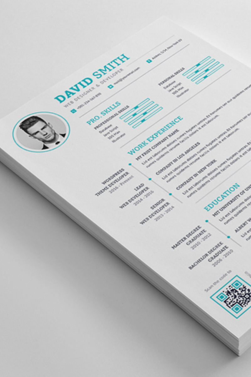 David Smith Word Resume Template #101418 - TemplateMonster