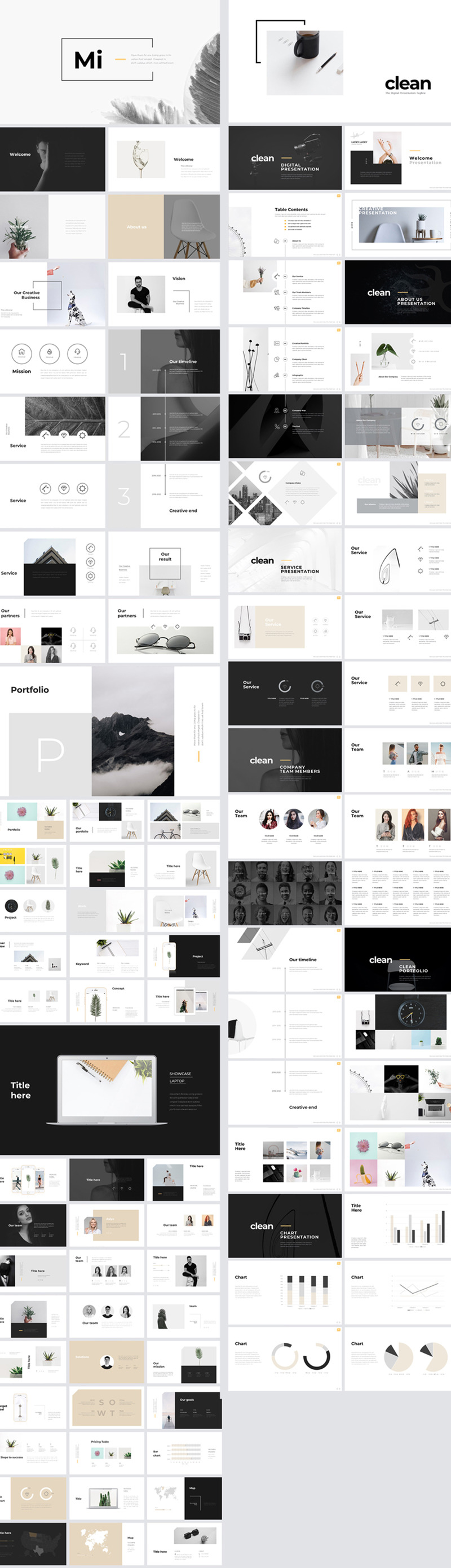 Clean - PowerPoint template #77418 - TemplateMonster